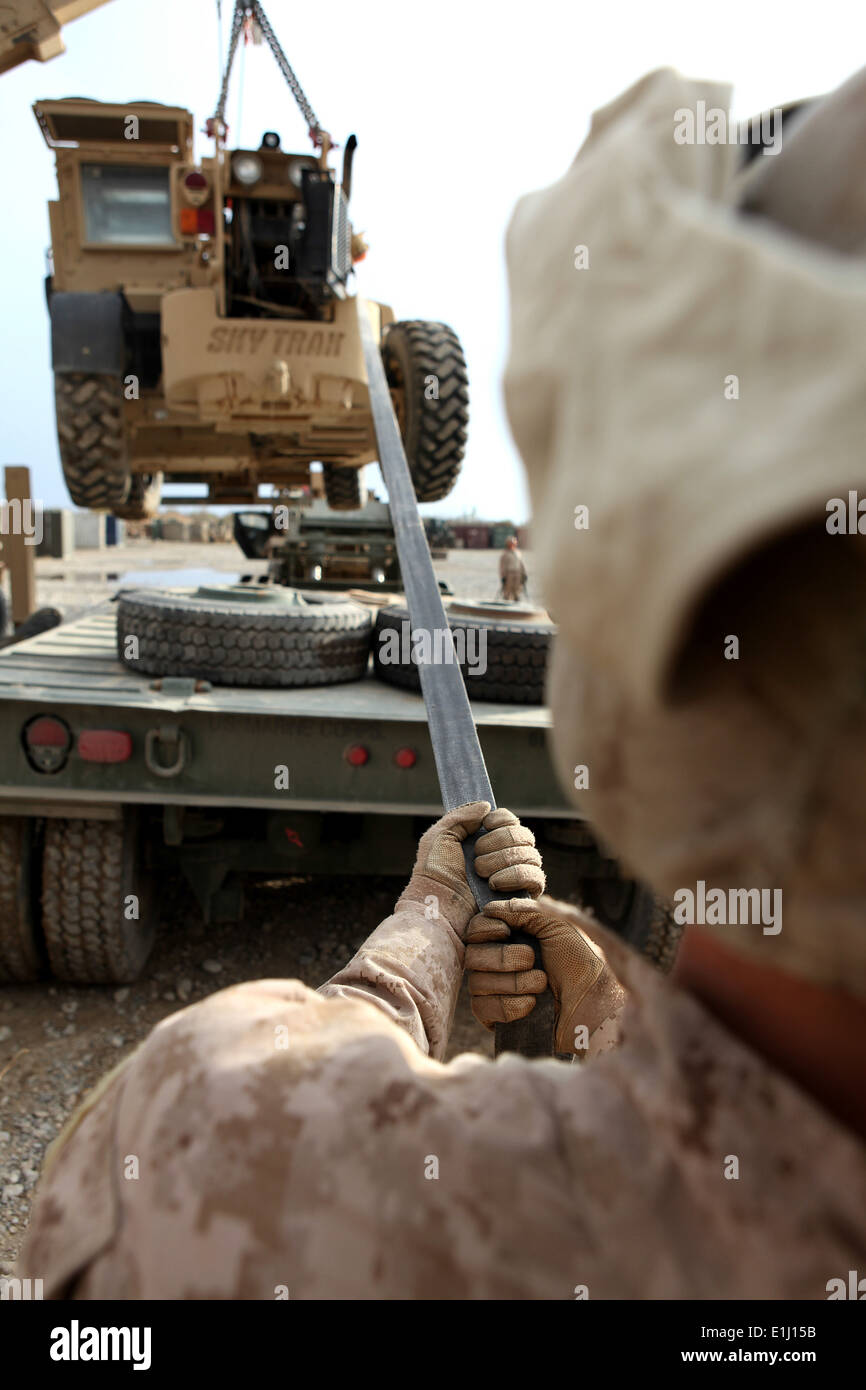A U.S. Marine with Transportation Support Company, Combat Logistics ...