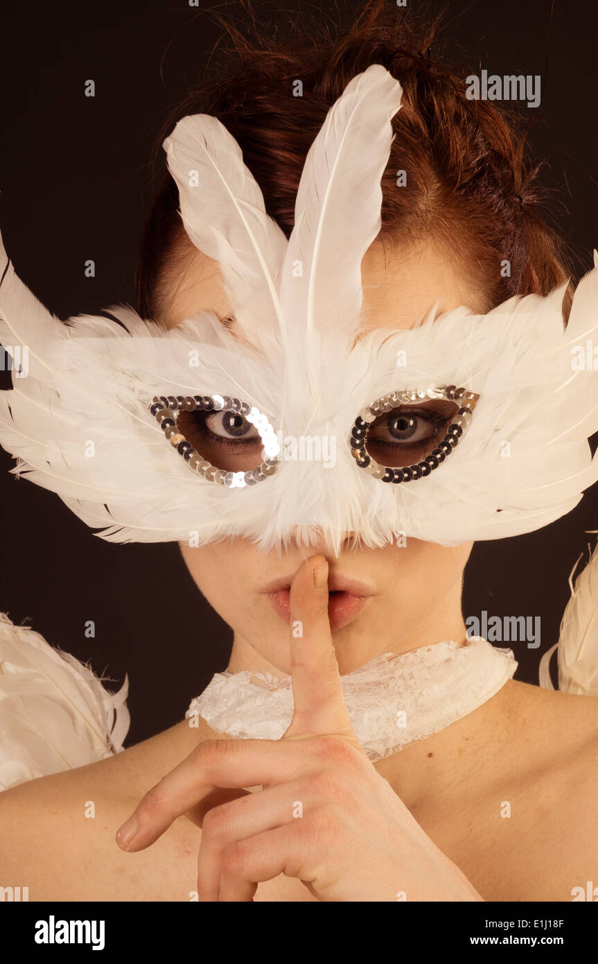 White feather costume hi-res stock photography and images - Alamy