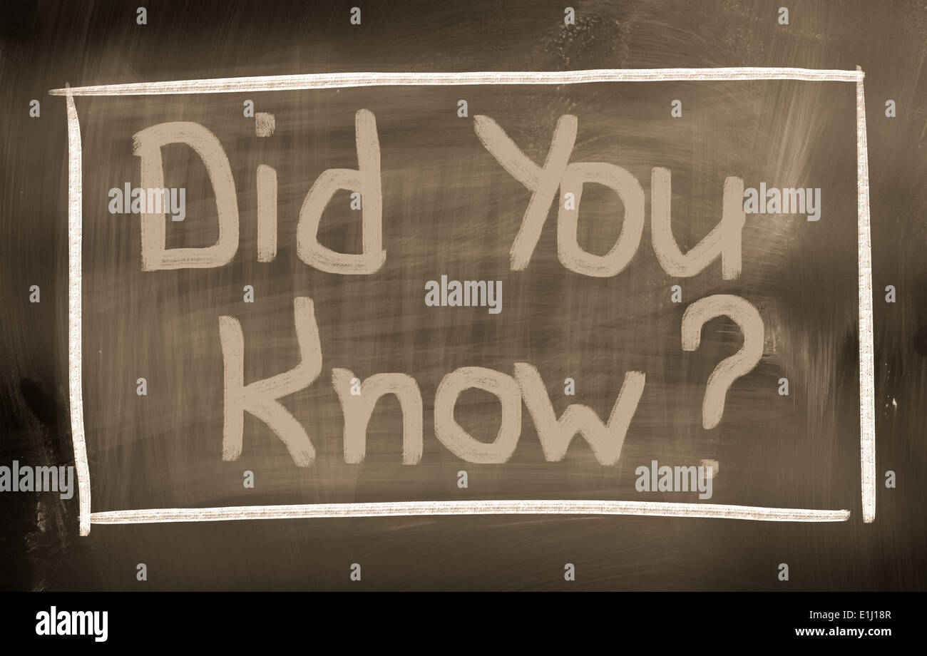 Did You Know Concept Stock Photo - Alamy