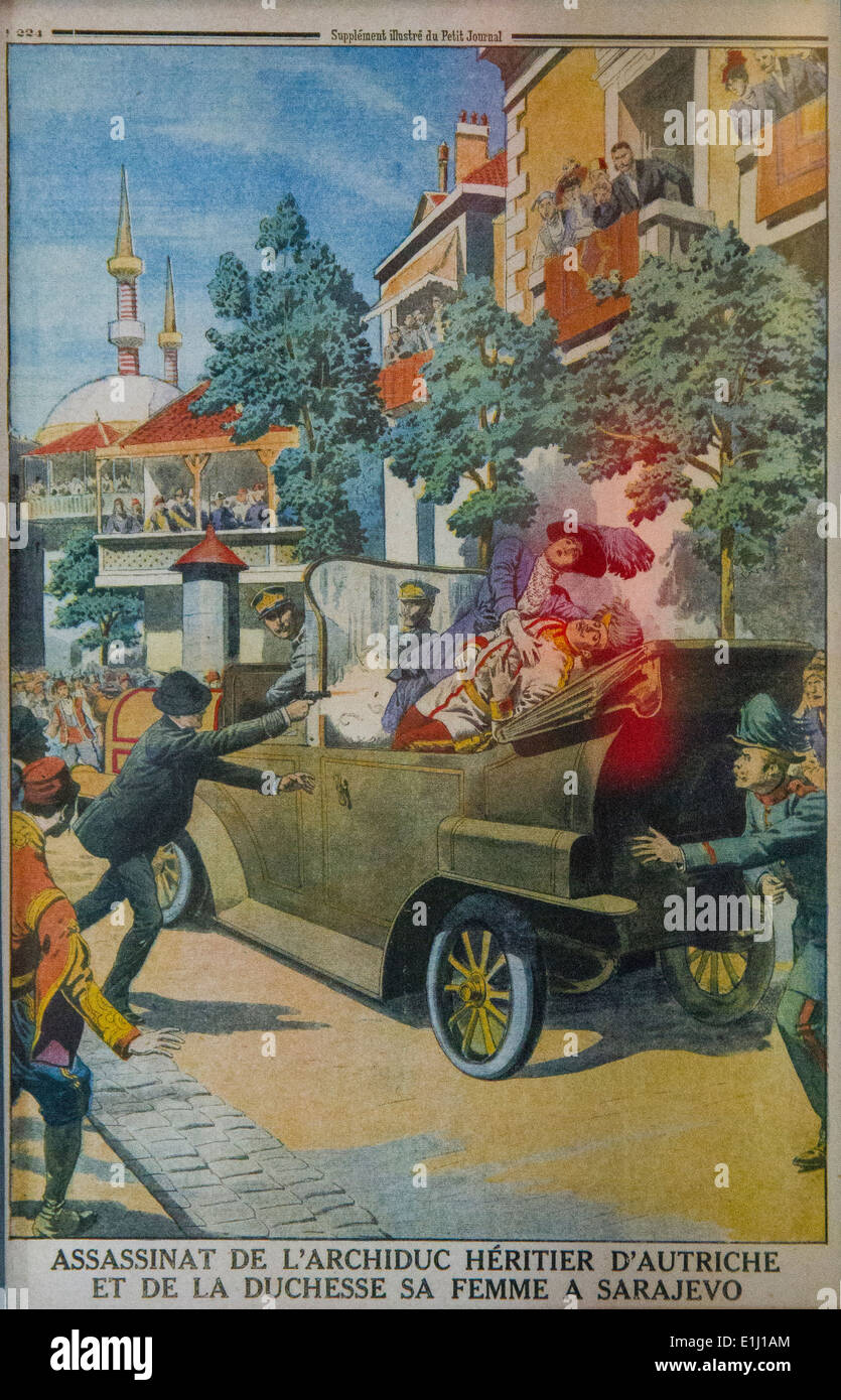ww1 poster assassination archduc ferdinand Stock Photo - Alamy
