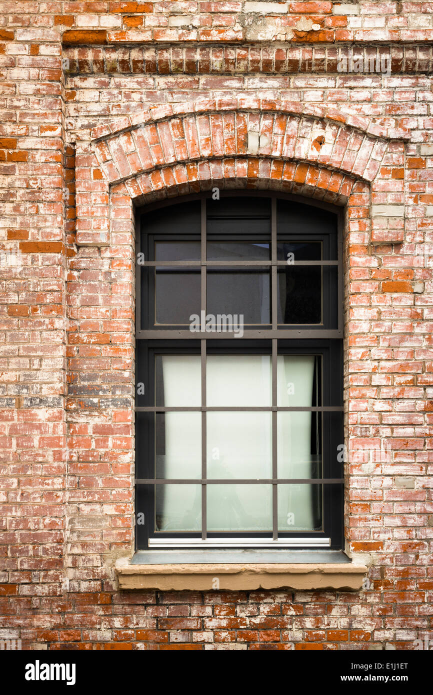 New window of an old factory Stock Photo - Alamy