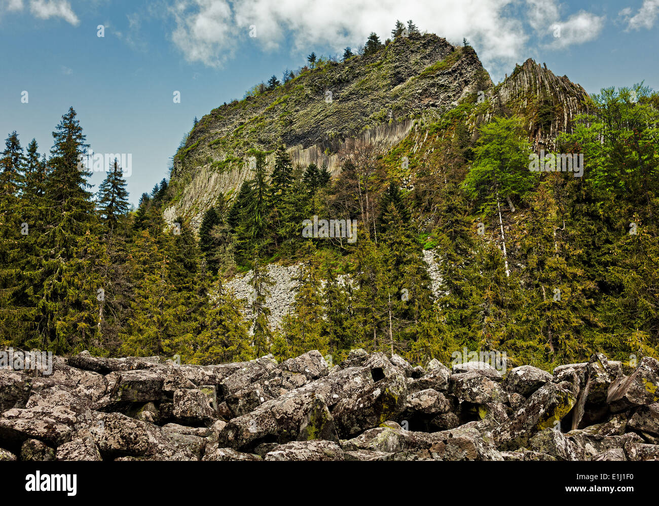 Detunatele massif from Romania, unique geologic phenomenon Stock Photo ...