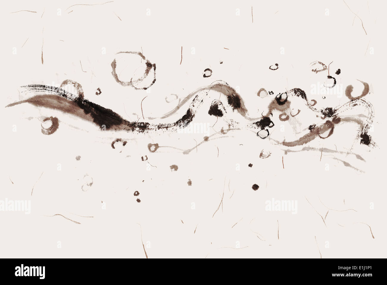 Chinese painting of boiling water Stock Photo - Alamy