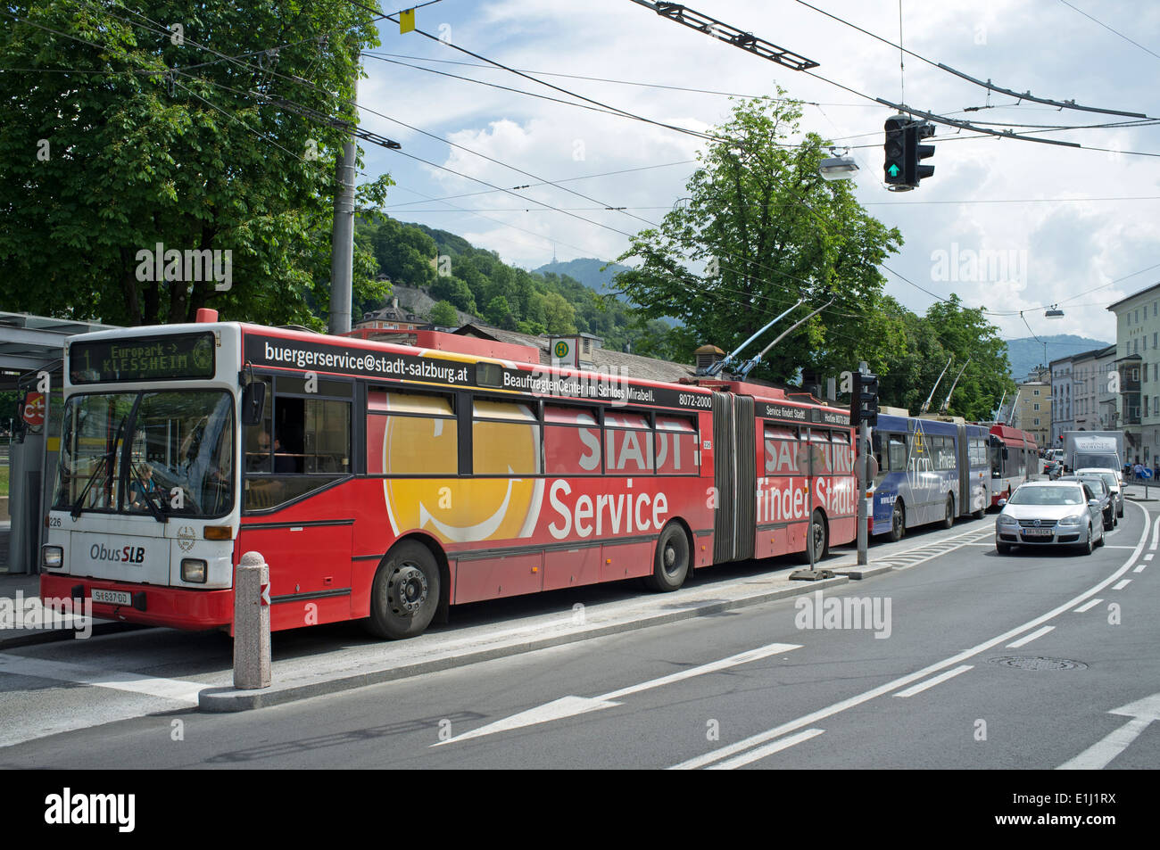 Electric buses, Salzburg, Austria Stock Photo - Alamy