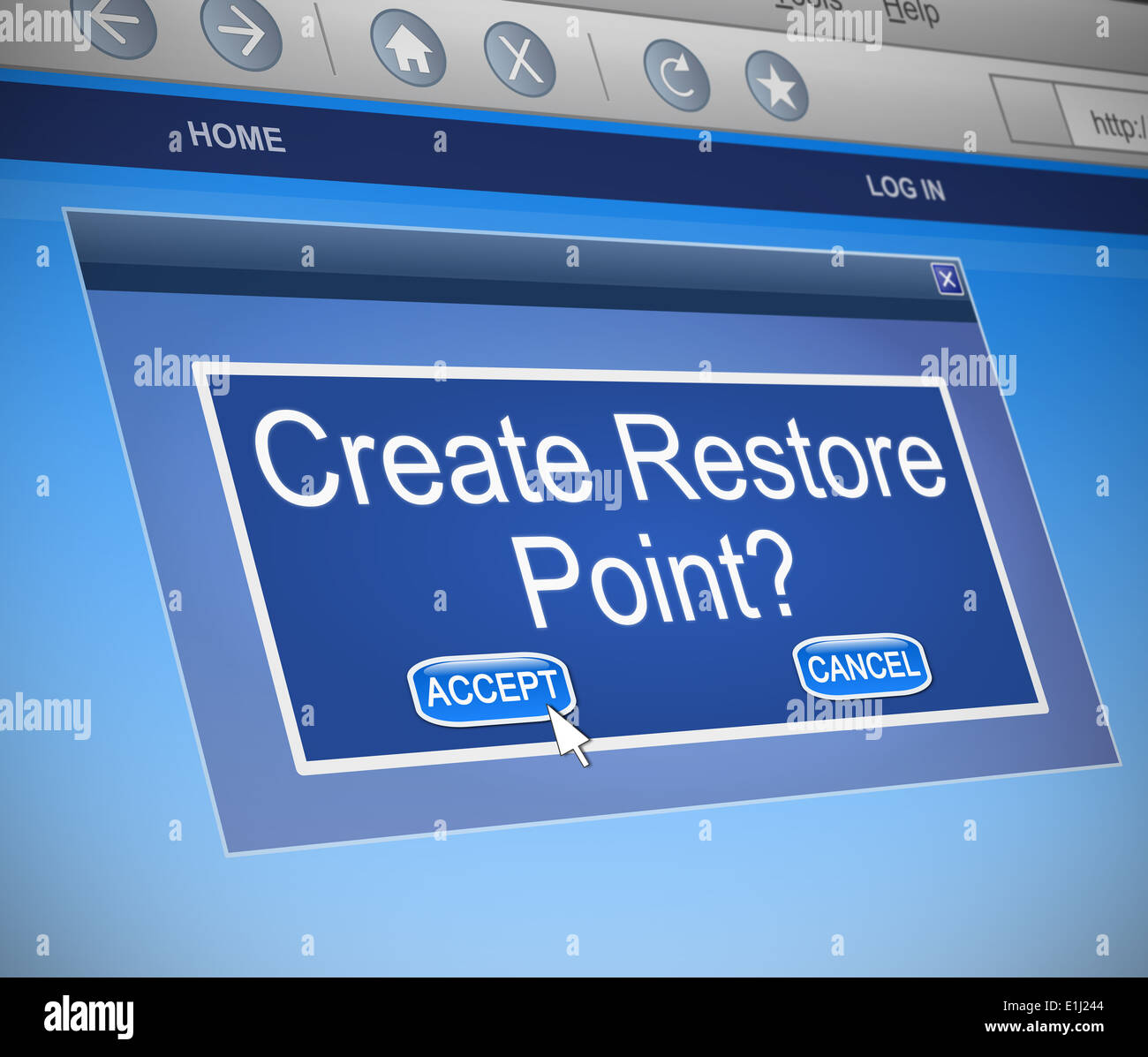 Restore Point concept Stock Photo - Alamy