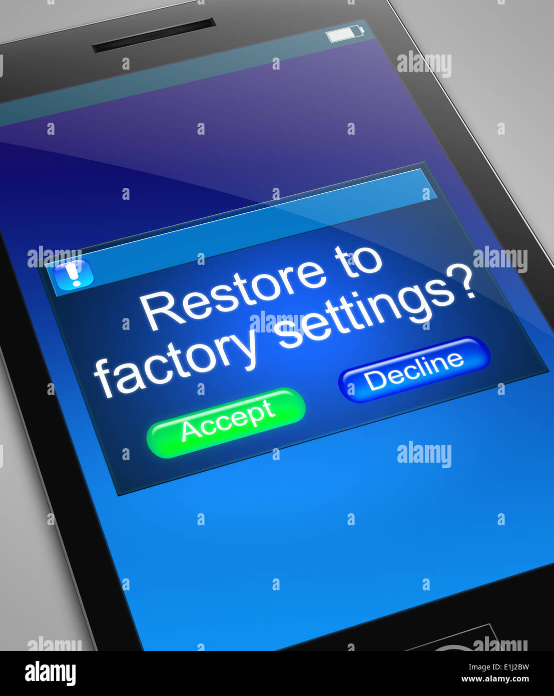 Restore to factory settings concept Stock Photo - Alamy