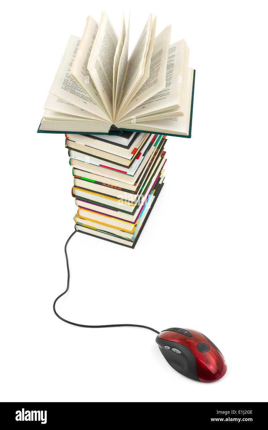 Computer and textbook office Cut Out Stock Images & Pictures - Alamy