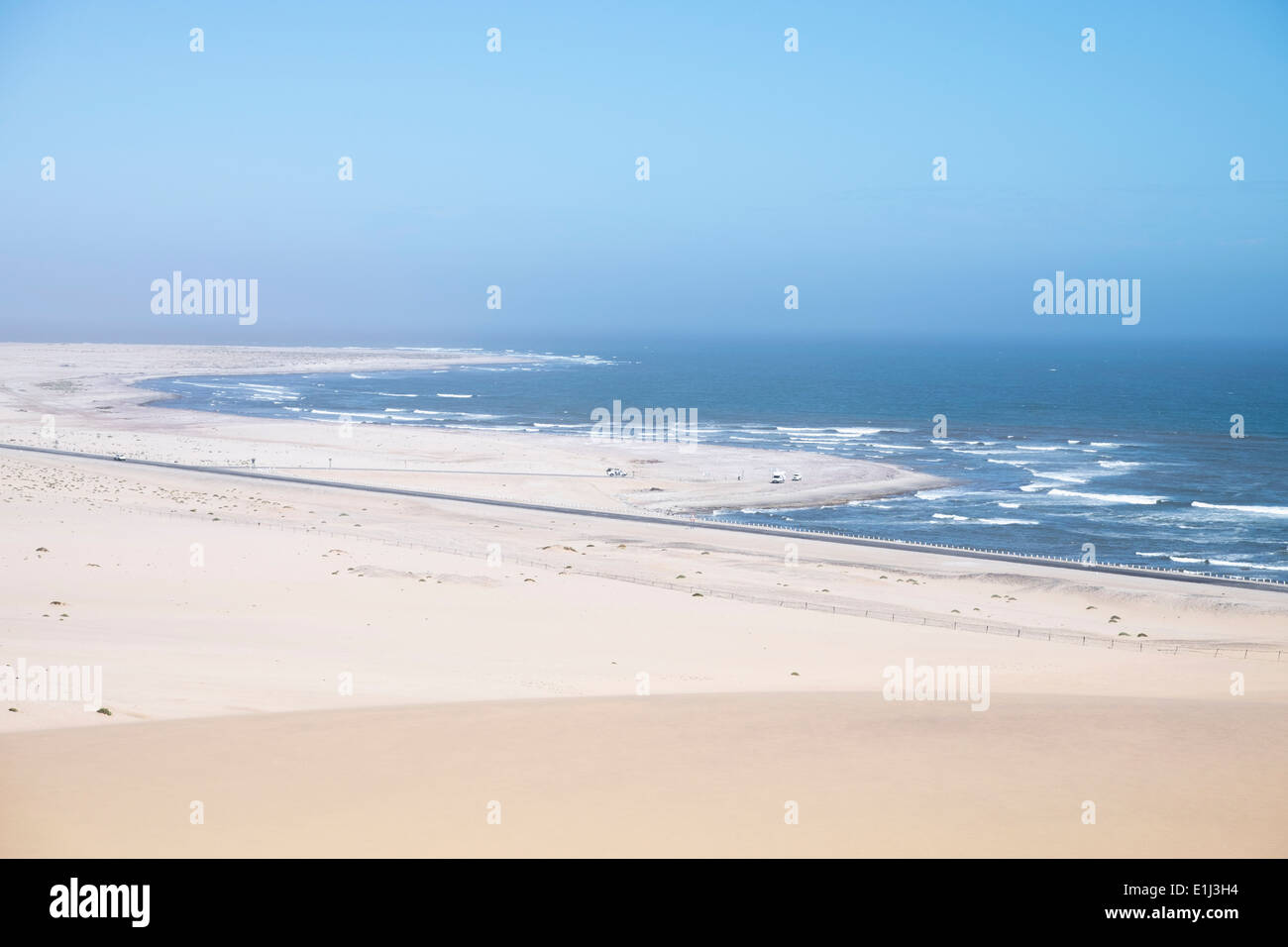 Africa, Namibia, Namib desert, Swakopmund, Dorob National Park, view to ...