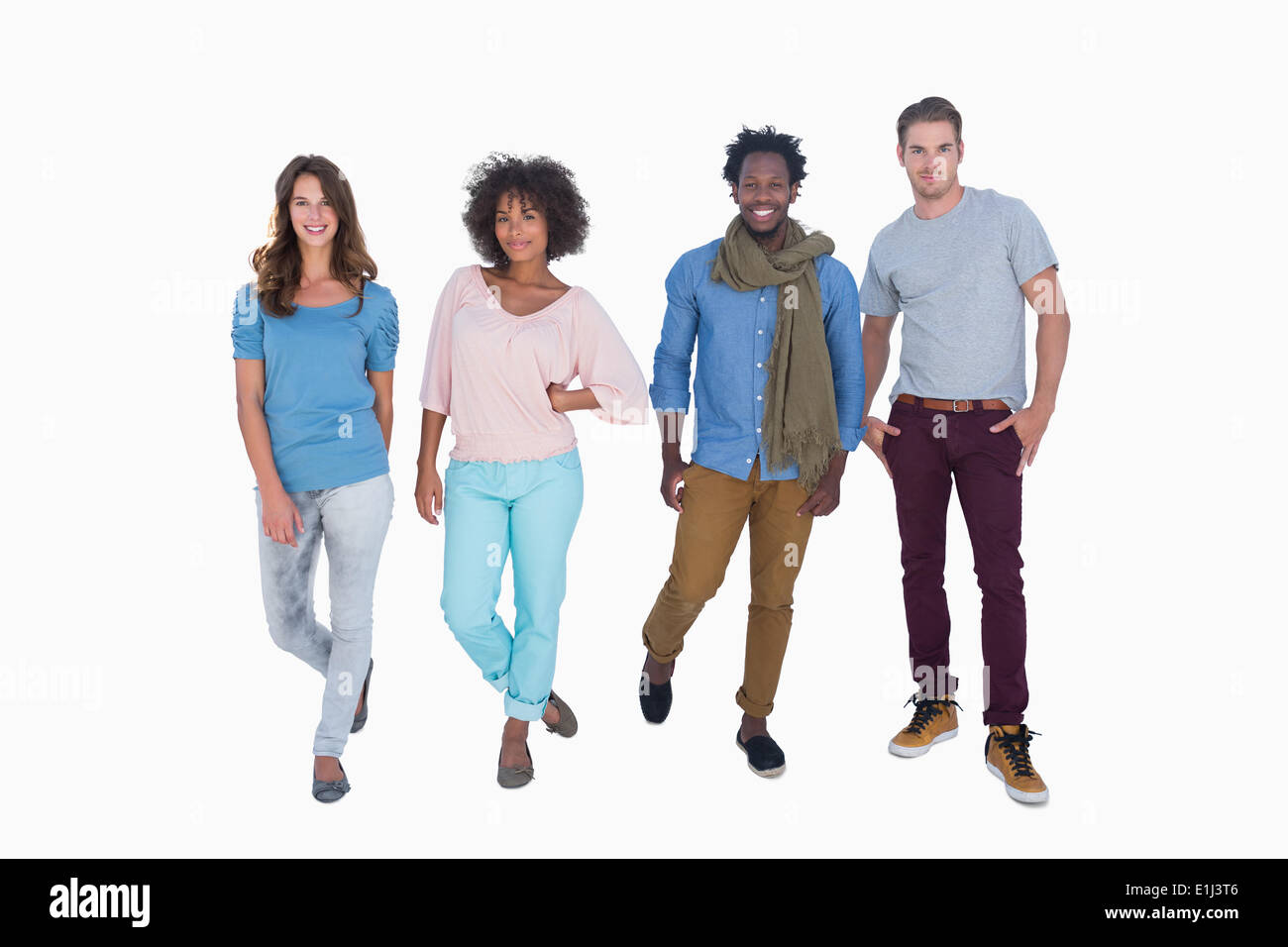 Young and fashion people posing Stock Photo - Alamy