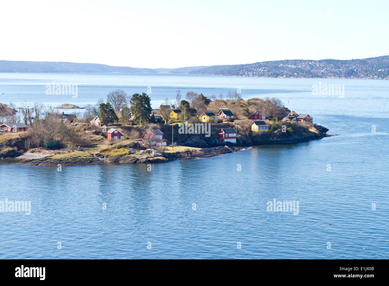 Scandinavia, Norway, Oslo, Coast, Island and houses Stock Photo - Alamy