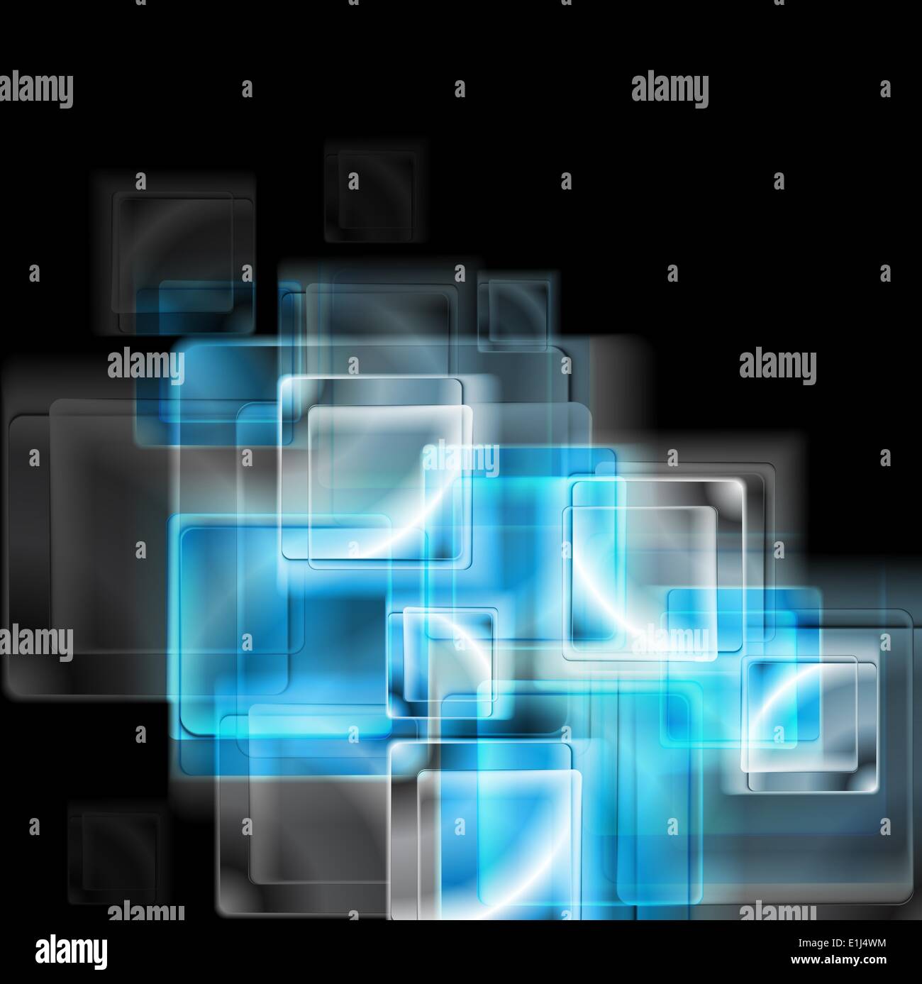 Abstract blue glass squares Stock Photo - Alamy