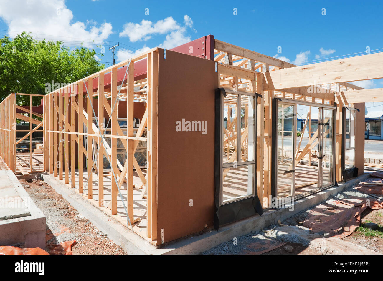 New home construction framing Stock Photo - Alamy