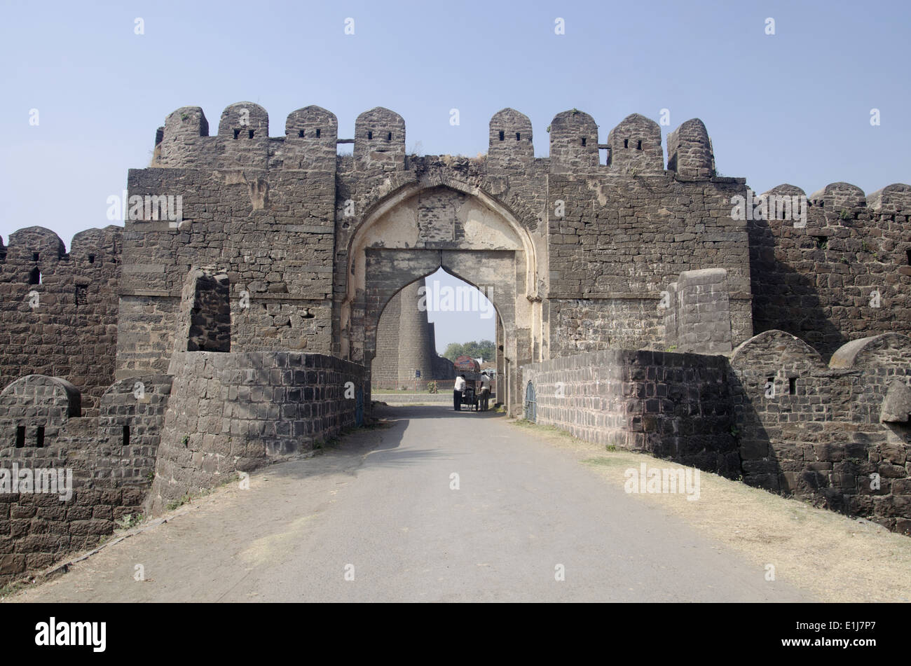 Entrance of the Gulbarga Fort, Gulbarga, Karnataka, India Stock Photo ...