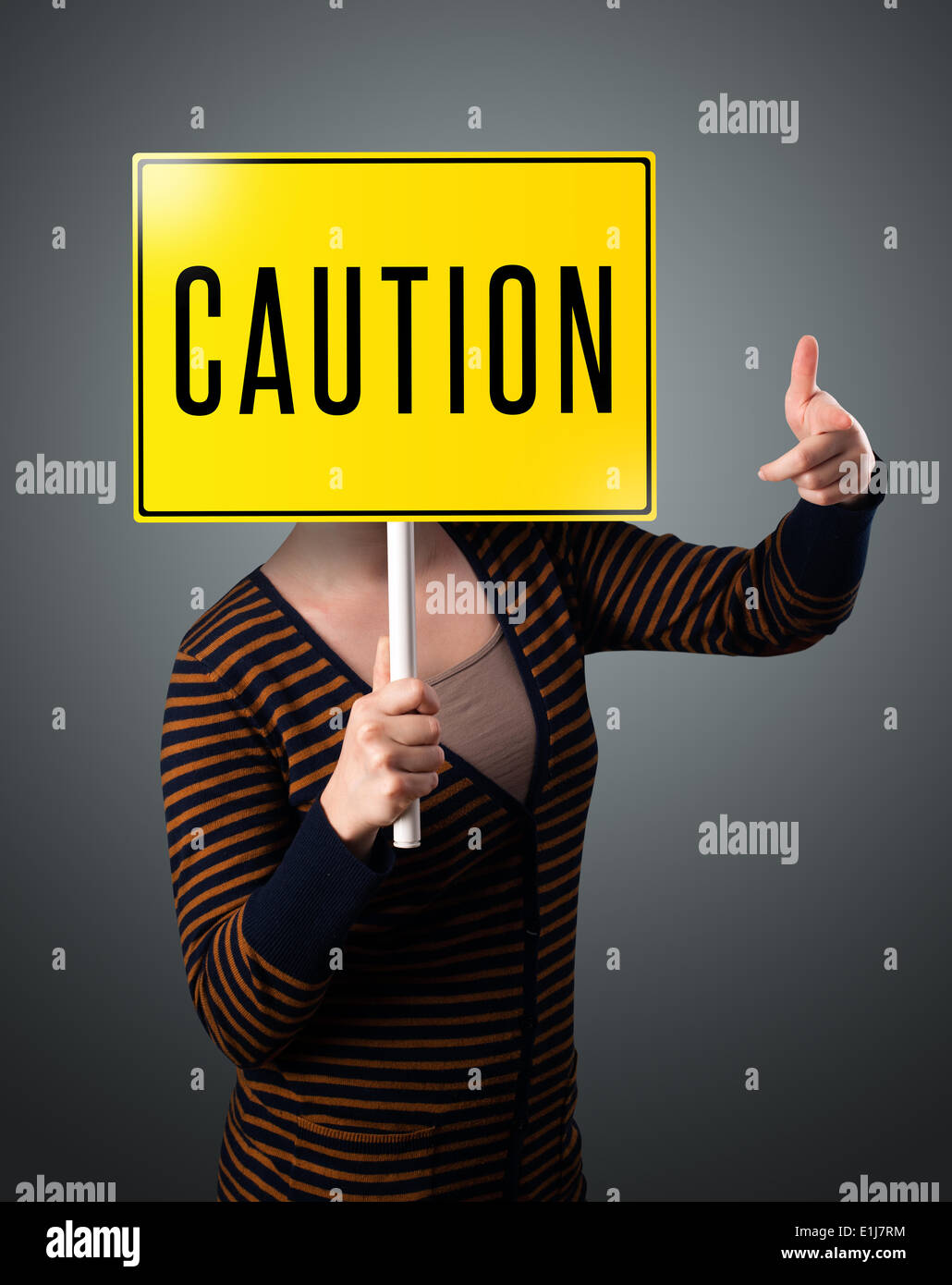 Woman holding symbol concept h hi-res stock photography and images - Alamy