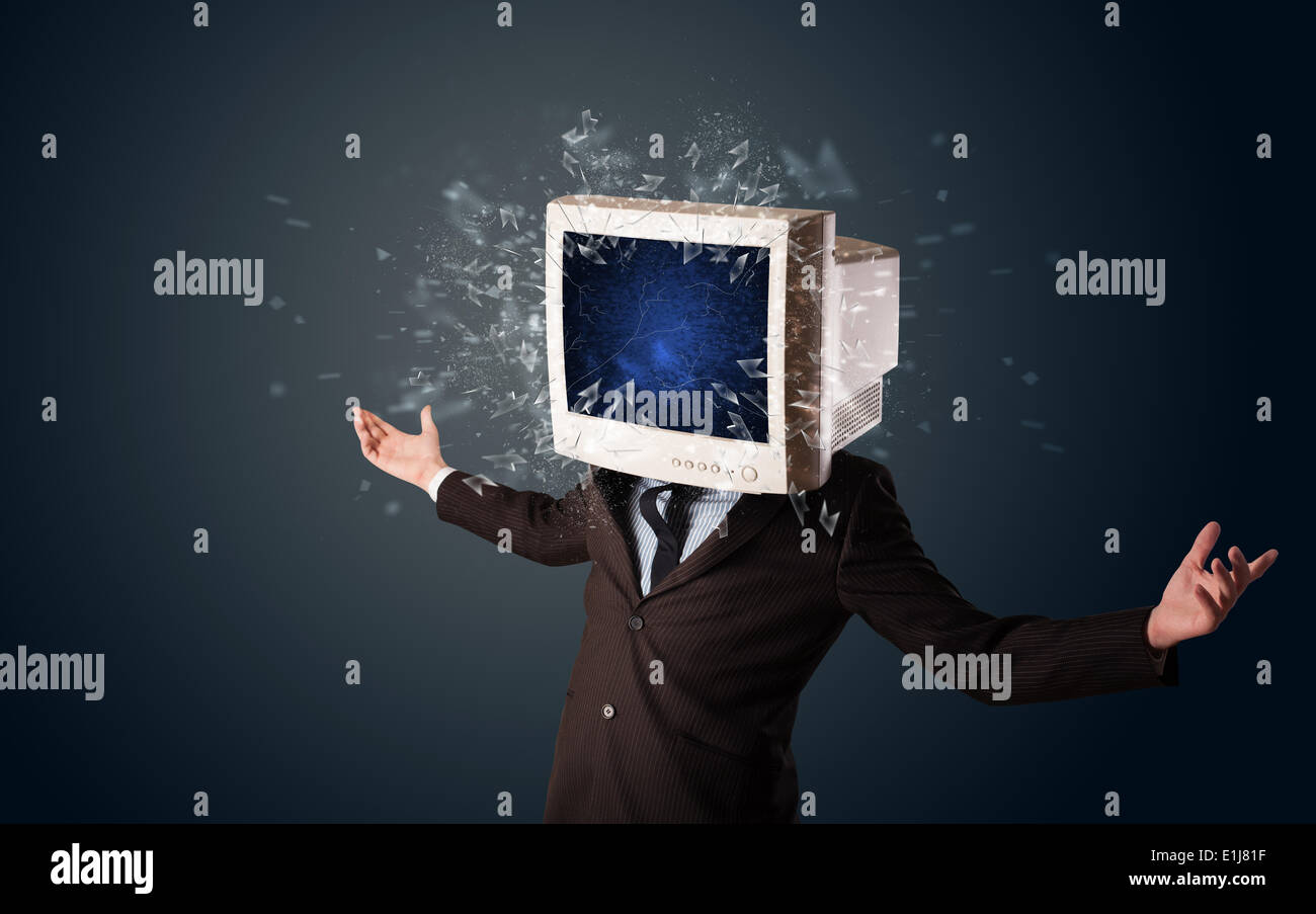 Exploding computer screen hi-res stock photography and images - Alamy