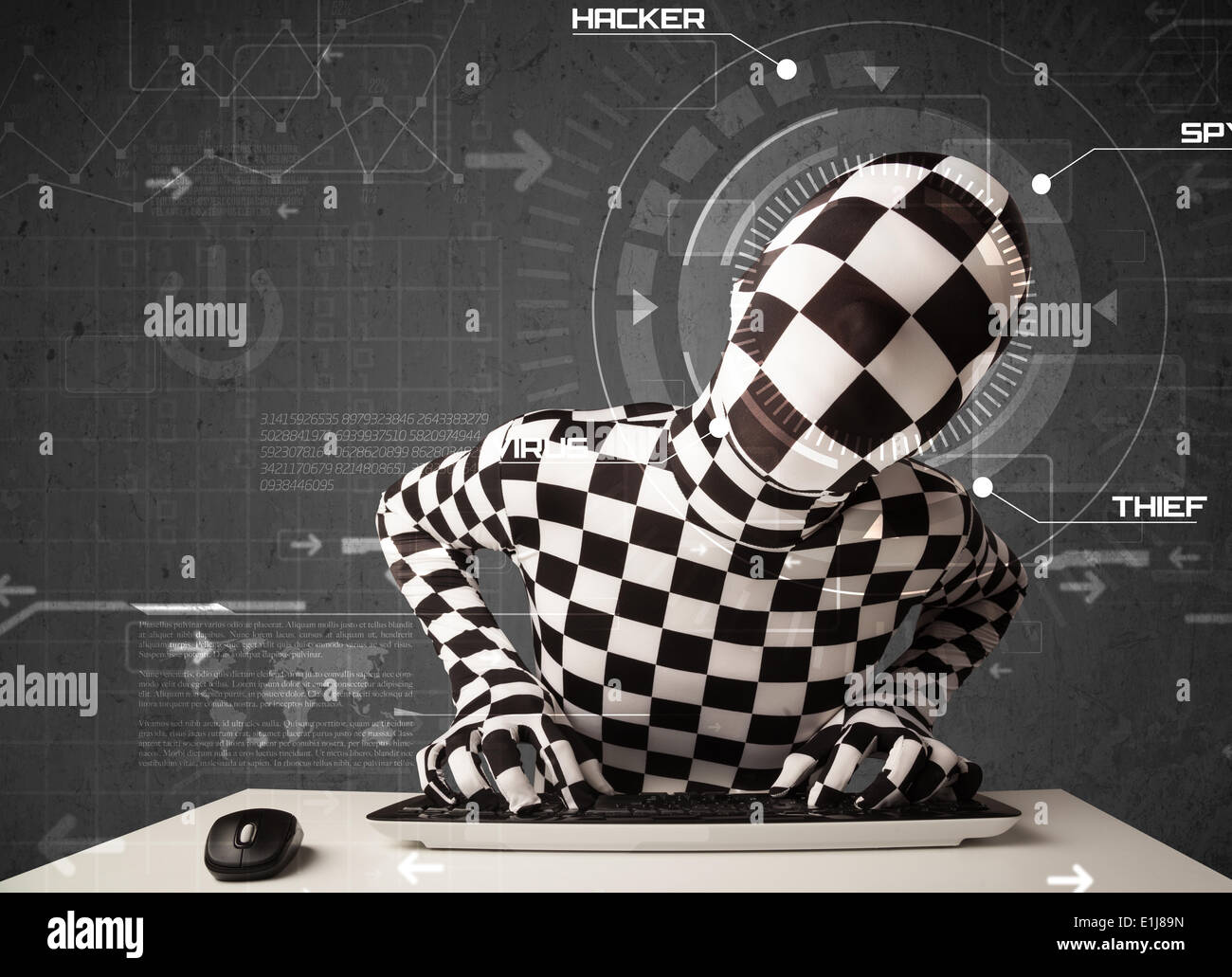 Hacker without identity in futuristic enviroment hacking personal ...