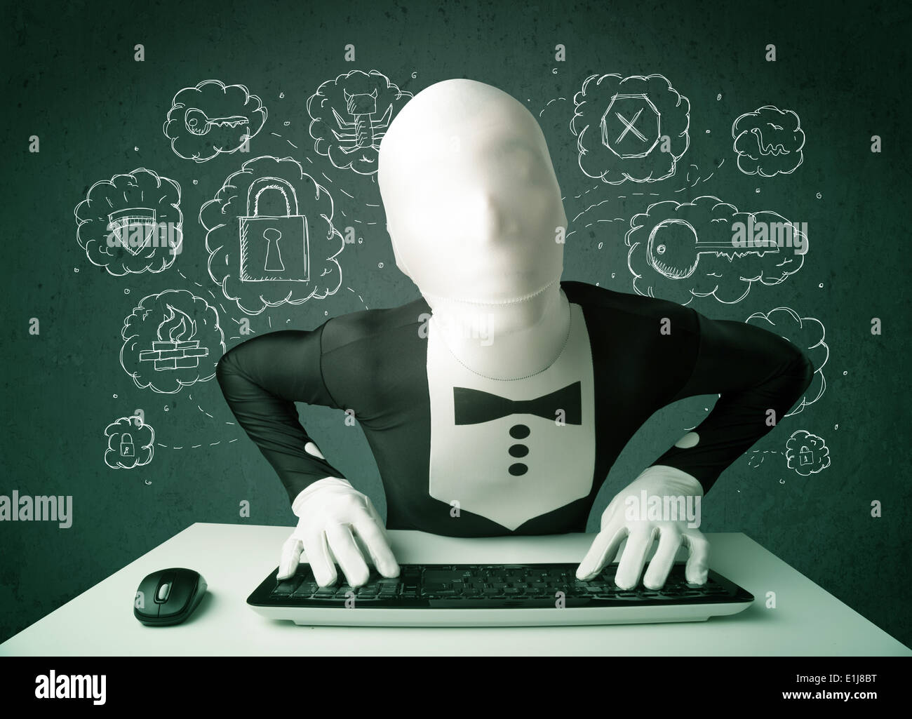 Hacker in morph 3d mask hi-res stock photography and images - Alamy