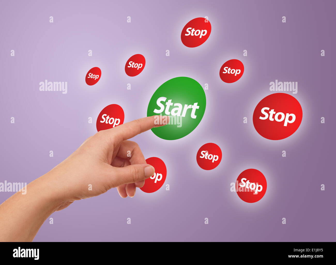Pressing start button hi-res stock photography and images - Alamy
