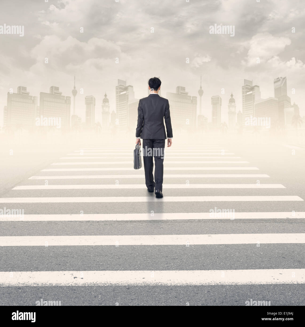 Cross walk road hi-res stock photography and images - Alamy