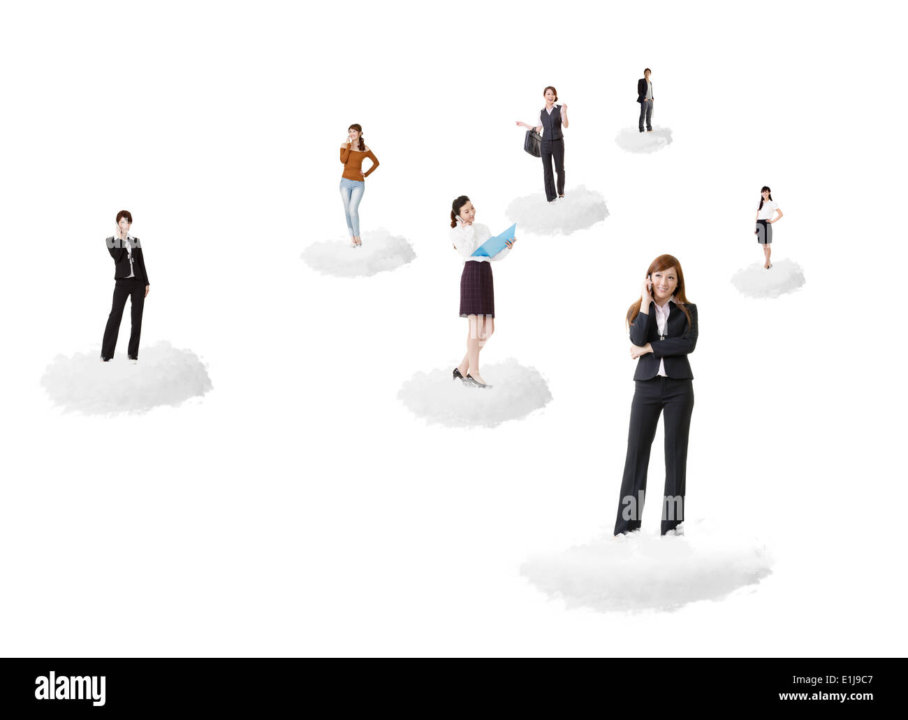 Social network communication successful Cut Out Stock Images & Pictures ...