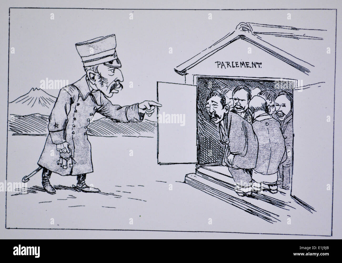 Caricature of georges ferdinand bigot 1860 1927 japan hi-res stock ...