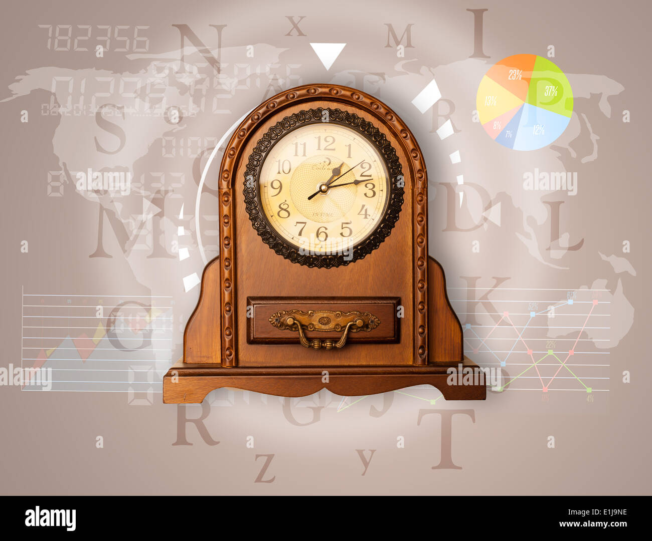 Clocks with world time and finance business concept Stock Photo - Alamy