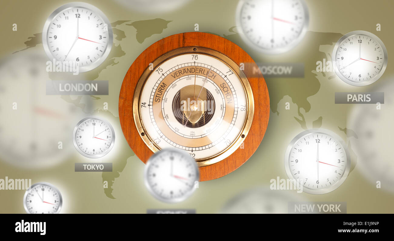 Clocks and time zones over the world concept Stock Photo - Alamy