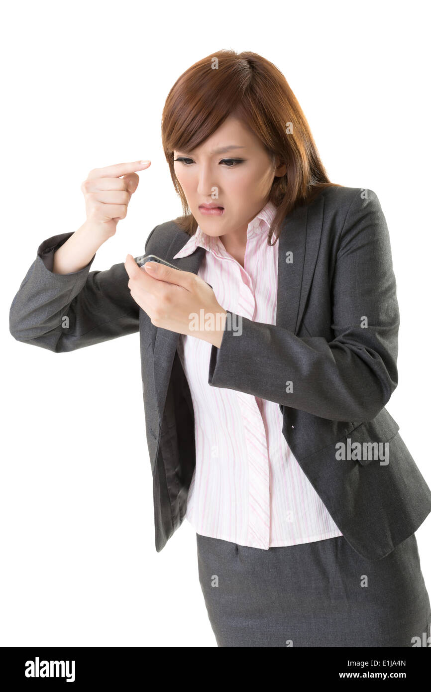 Angry lady on phone hi-res stock photography and images - Alamy