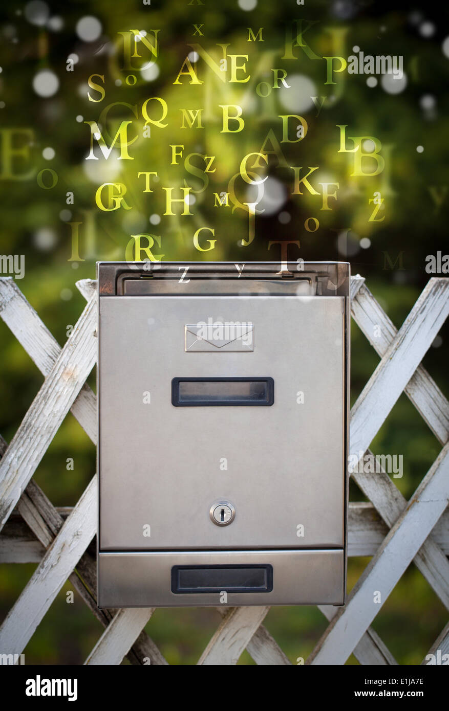 Mail box with letters comming out Stock Photo - Alamy