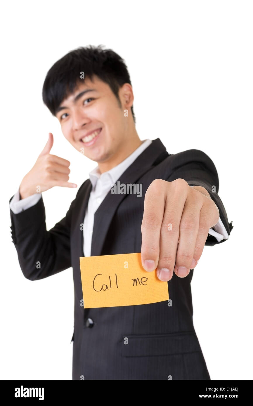 call me business card Stock Photo - Alamy