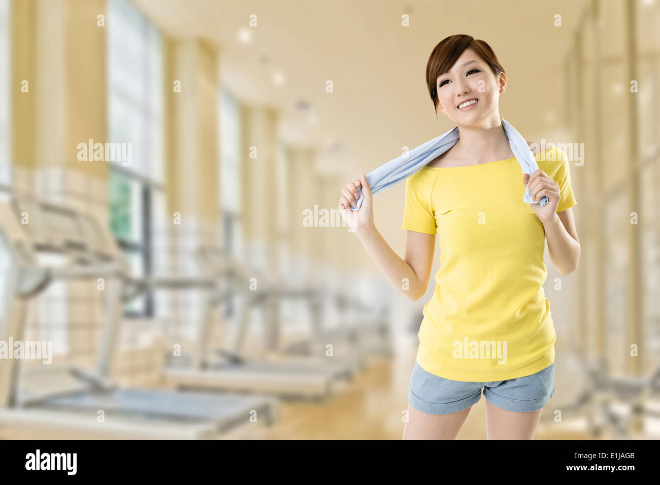 Attractive sport chinese girl fitness hi-res stock photography and ...