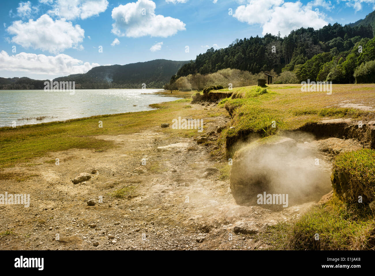Portugal, Azores, Sao Miguel, Caldeiras at Lagoa das Furna Stock Photo ...