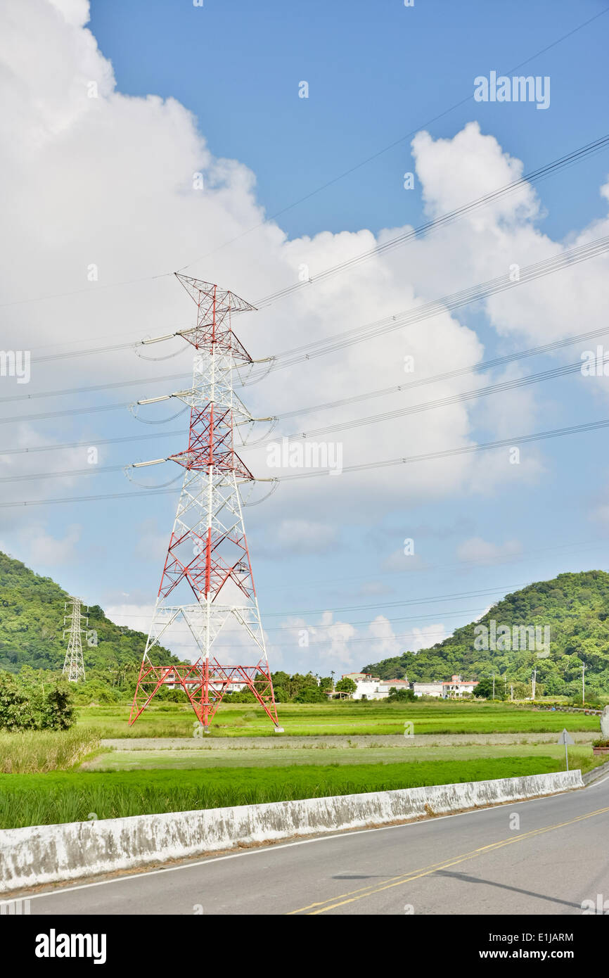 Power lines in countryside Stock Photo - Alamy