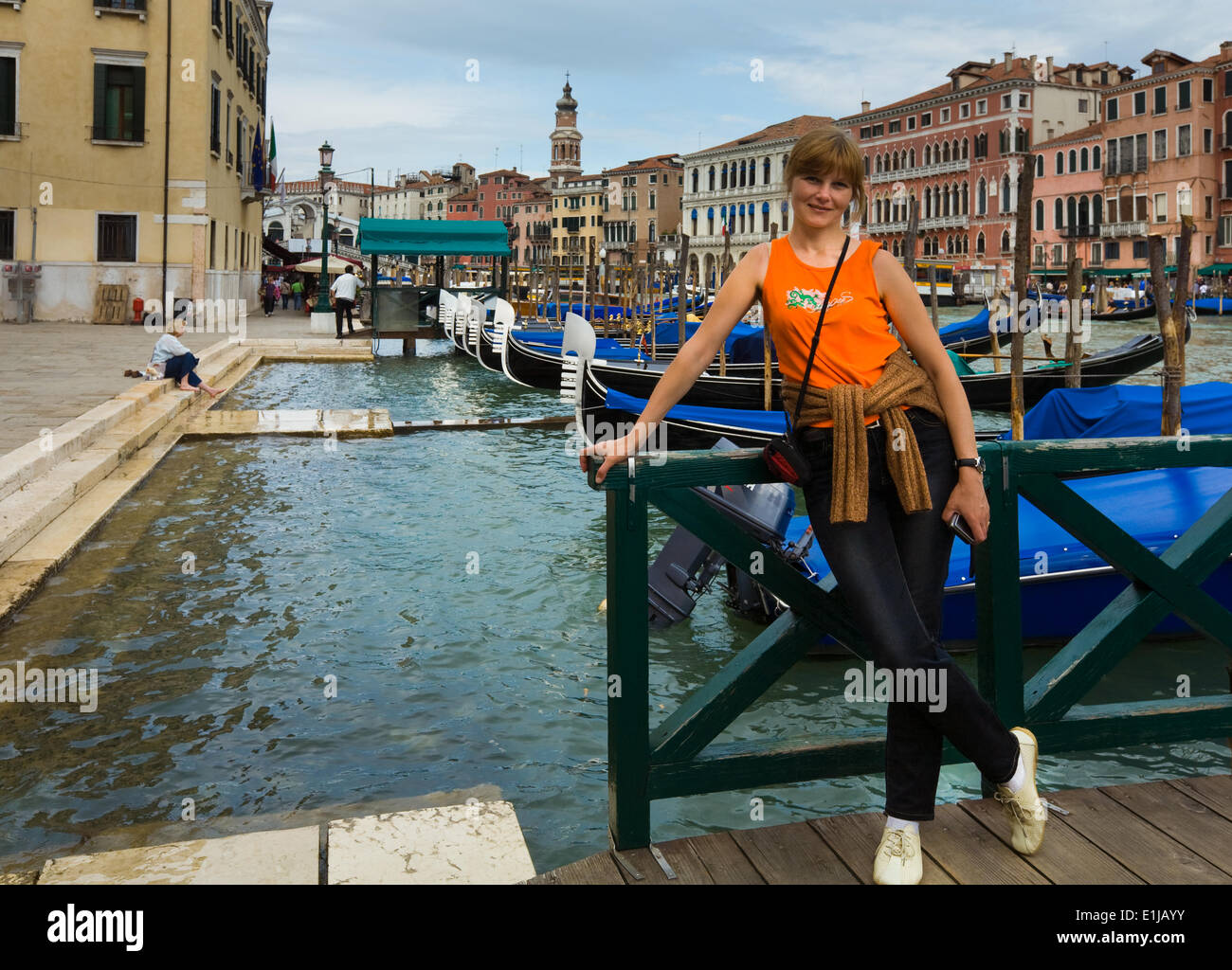 Woman in gondola hi-res stock photography and images - Alamy