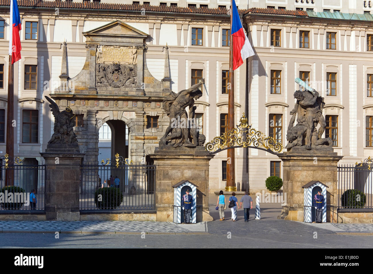 Prague castle gates hi-res stock photography and images - Alamy