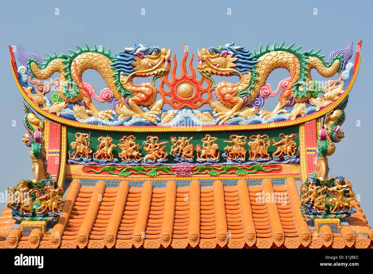 Dragon religious decoration Stock Photo - Alamy