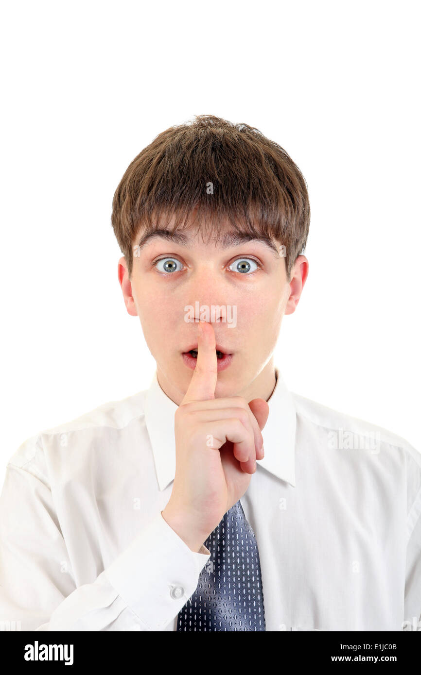 Finger to his lips hi-res stock photography and images - Alamy