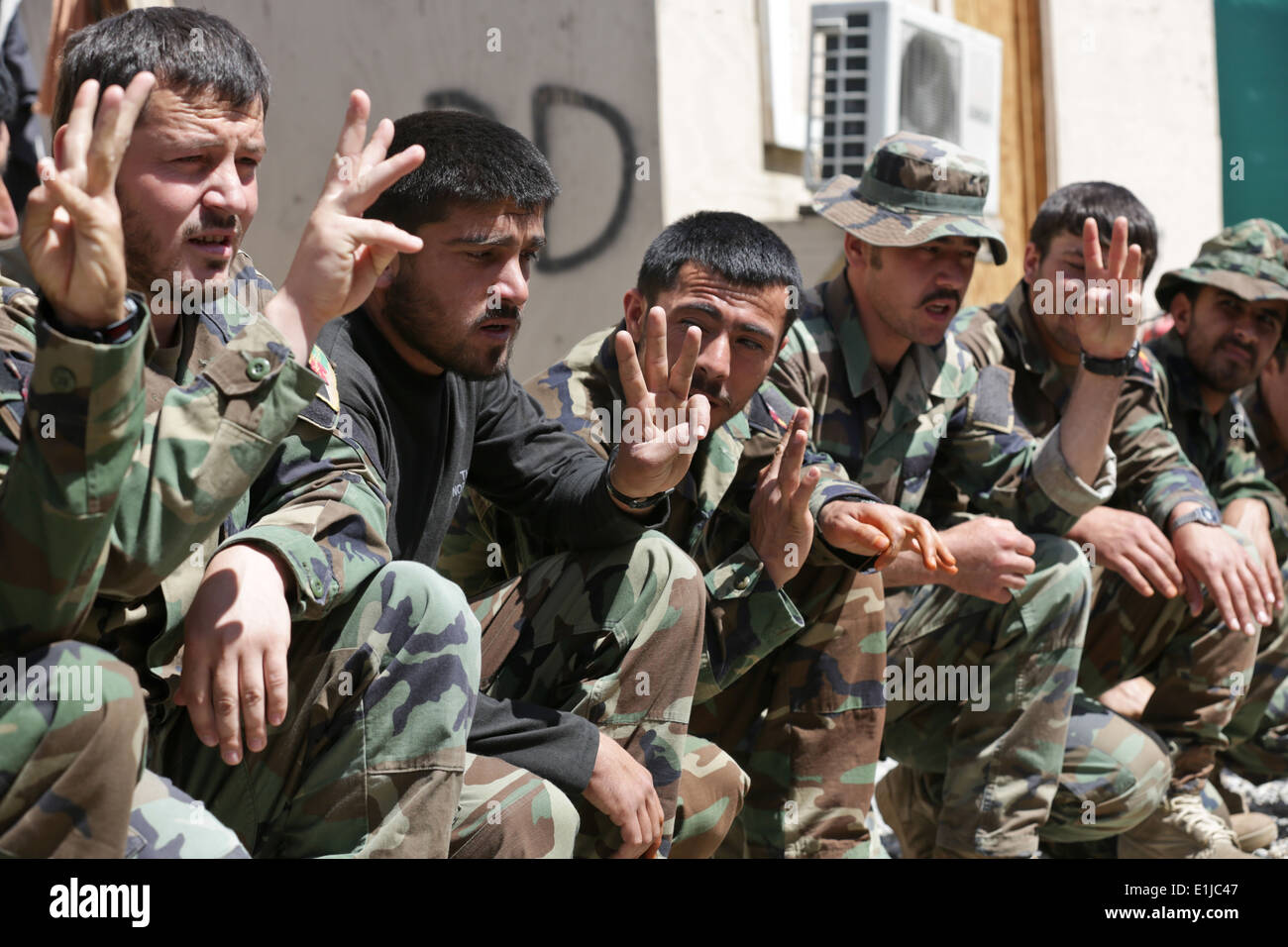 Afghan National Army commandos with the 3rd Tolai, 1st Special ...