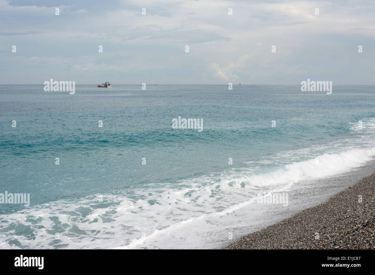 Seascape with boat hi-res stock photography and images - Alamy