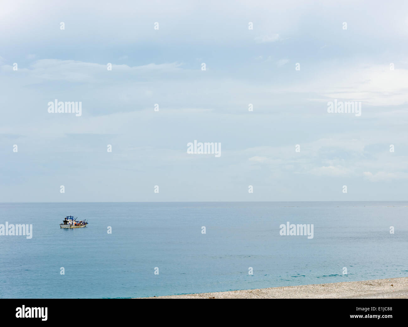 Seascape with boat hi-res stock photography and images - Alamy
