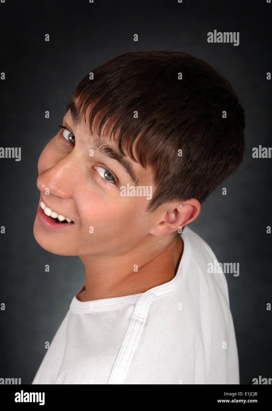 Happy Teenager Portrait Stock Photo - Alamy