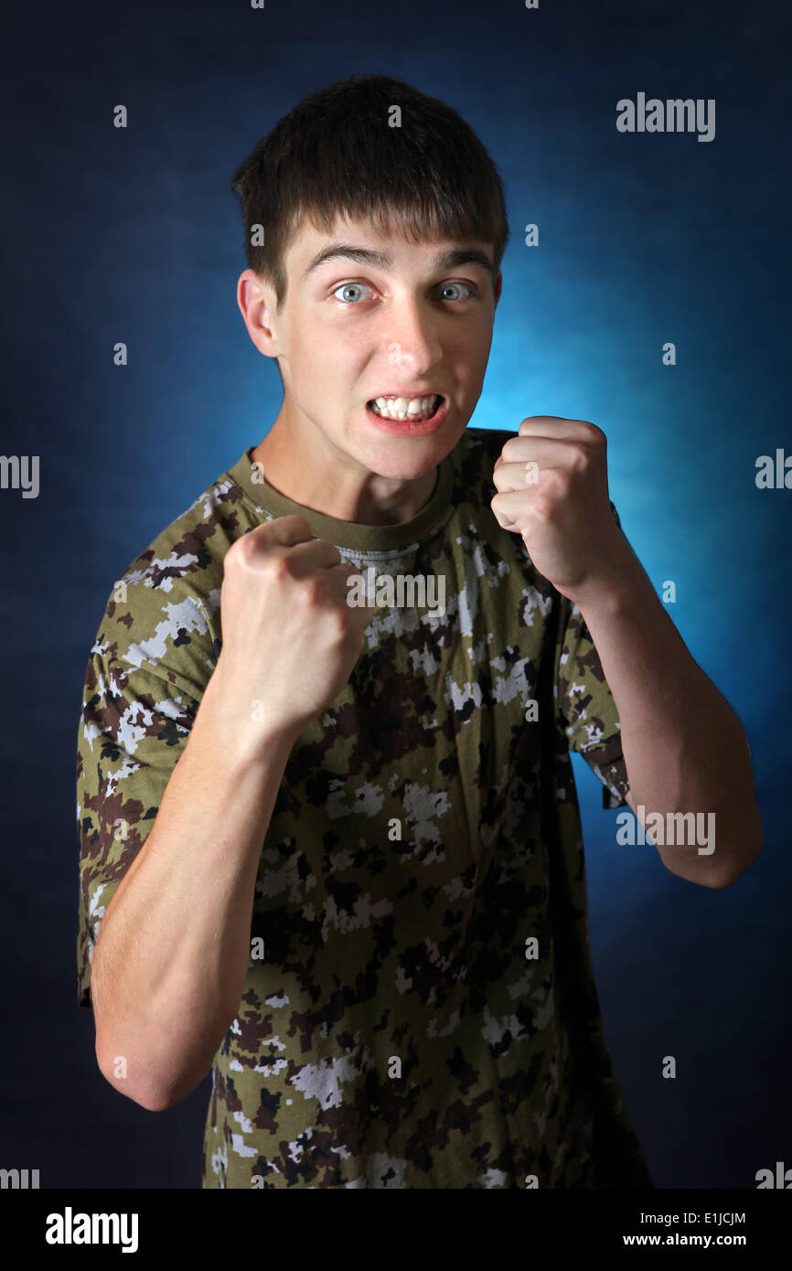 Angry teen male hi-res stock photography and images - Alamy
