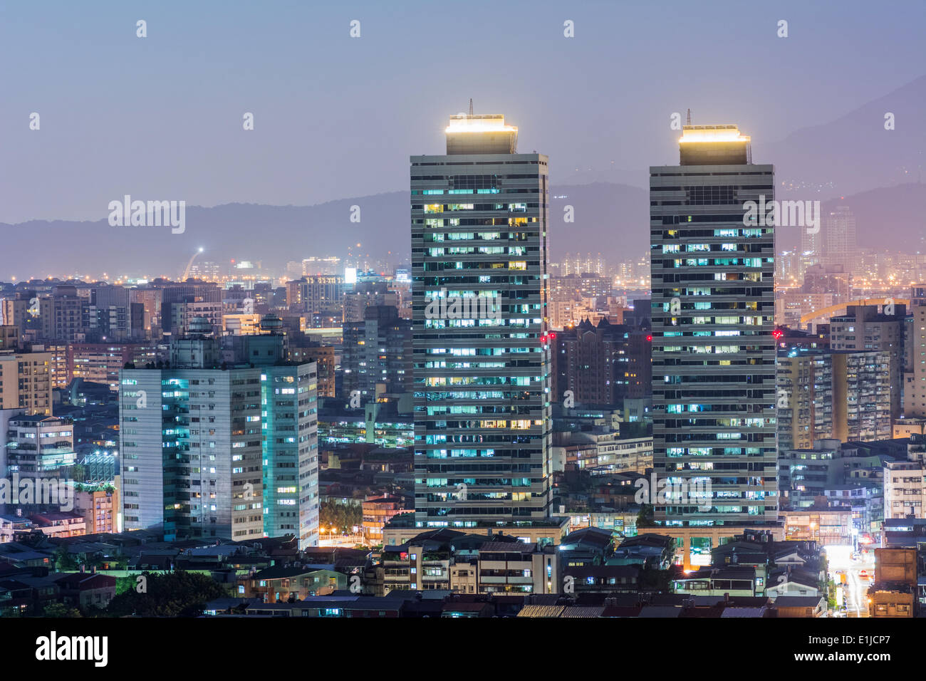 Colorful city night Stock Photo - Alamy