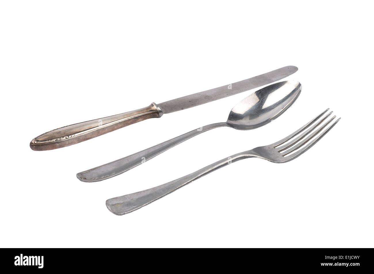 Antique cutlery flatware Cut Out Stock Images & Pictures - Alamy