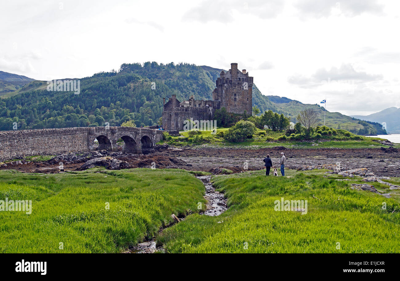 Eilean Donan Castle at Dornie in Highland Scotland from north showing ...