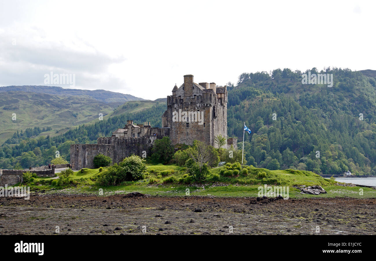 Eilean Donan Castle at Dornie in Highland Scotland from north showing ...