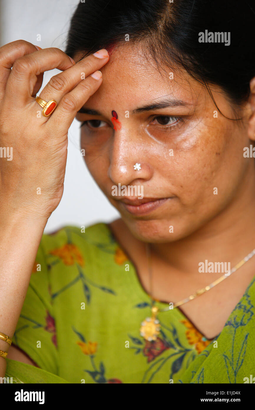 Religious tilak hi-res stock photography and images - Alamy