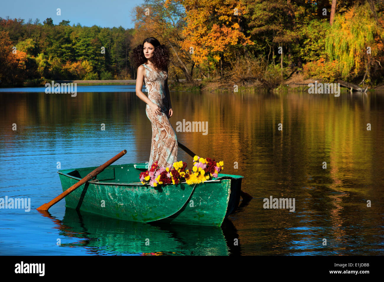 Lady on a boat hi-res stock photography and images - Alamy