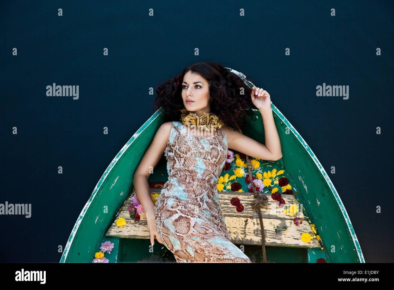Lady on a boat hi-res stock photography and images - Alamy