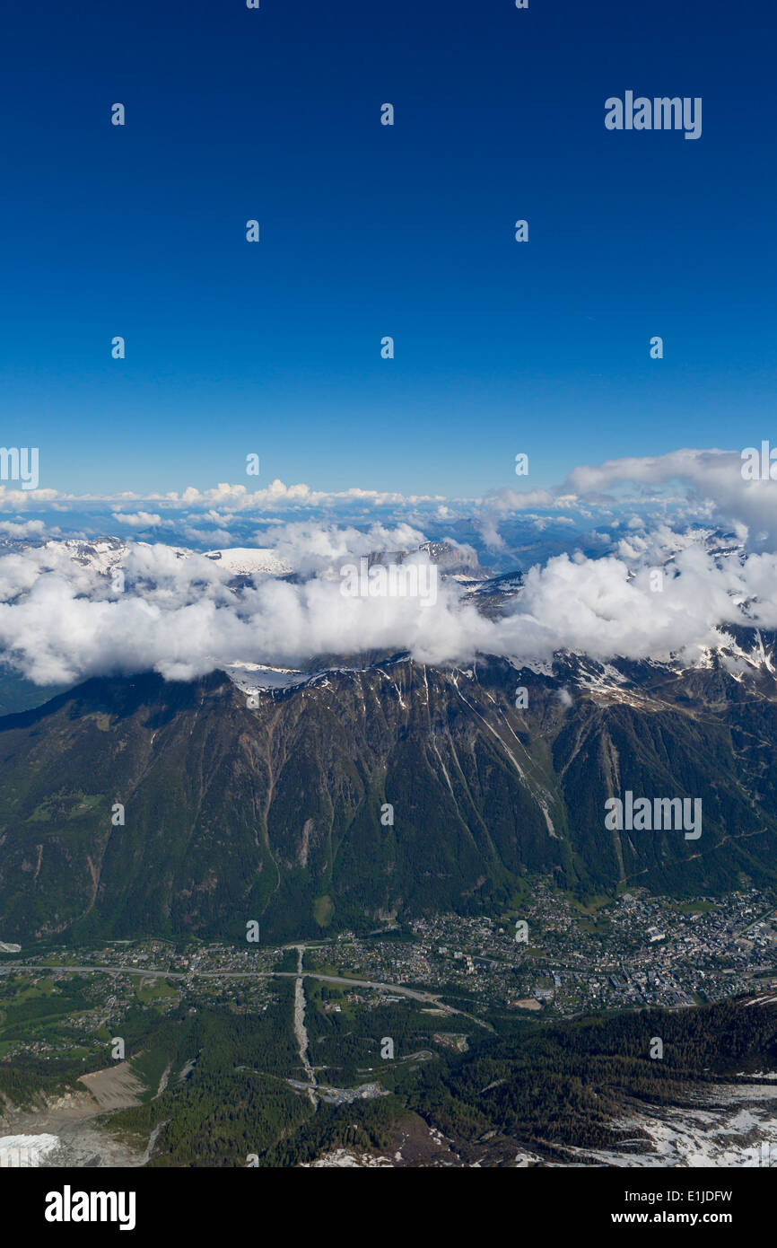 View over the Alps from Aiguille du Midi, Chamonix, France Stock Photo ...